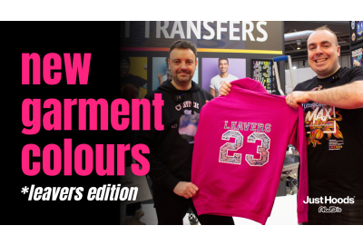 NEW JH001 Just Hoods colours for Leavers Garments